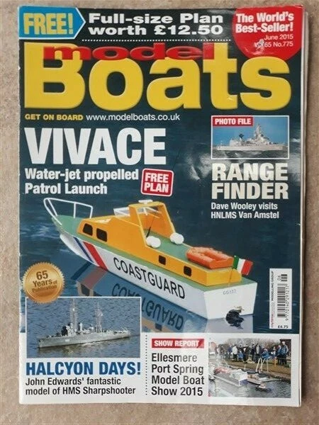 MODEL BOATS PLAN "Vivace" by Glynn Guest & Magazine June 2015 Vol.65 ...