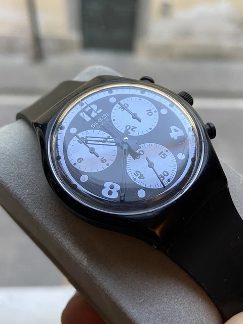 OROLOGIO SWATCH CHRONO Cronografo SCB110 MOON SHADOW 1993 EUR 29,90 ...