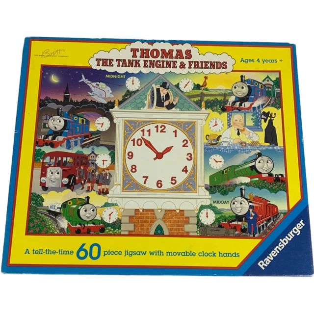 THOMAS THE TANK Engine & Friends Tell the Time Jigsaw Puzzle Movable ...