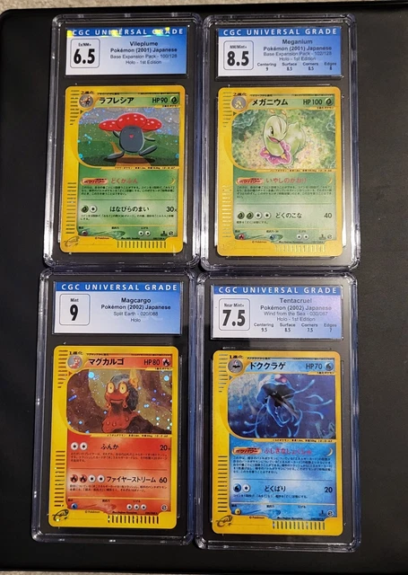 VINTAGE JAPANESE POKEMON E Reader Cards Cgc Graded Bundle £150.00 ...