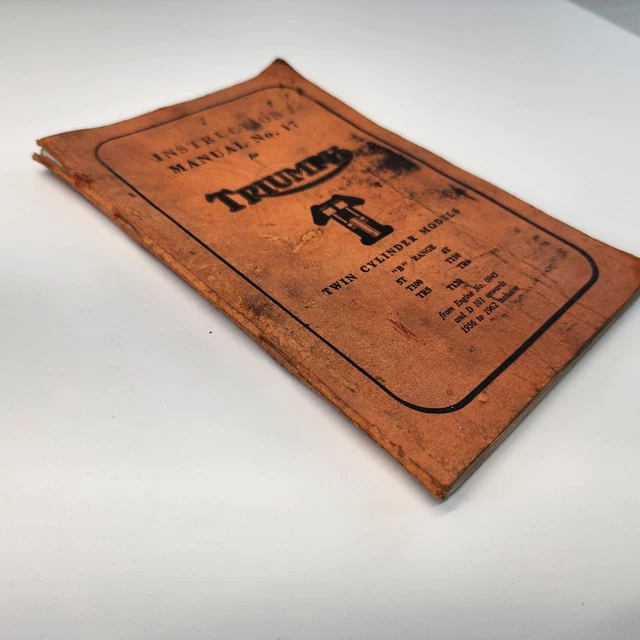 OEM GENUINE OWNER'S Manual Book - Triumph Twins #17 T120 TR6 TR5 B ...