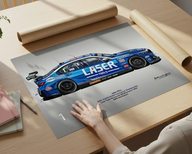 JAKE HILL BTCC 2025 Laser Tools Racing MB Motorsport A3 Art Print ...