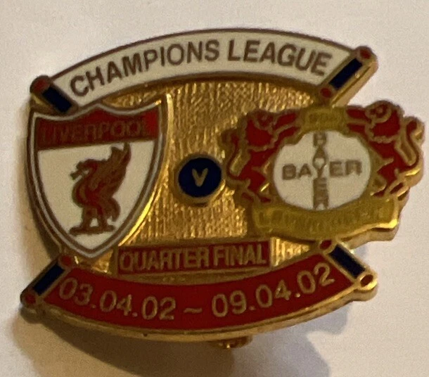 LIVERPOOL FC PIN Badge, 2001-2 Season, Champions League Quarter Final £ ...