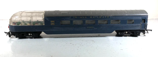 TRI-ANG RAILWAYS 20537 Transcontinental Observation Coach Blue OO Gauge ...