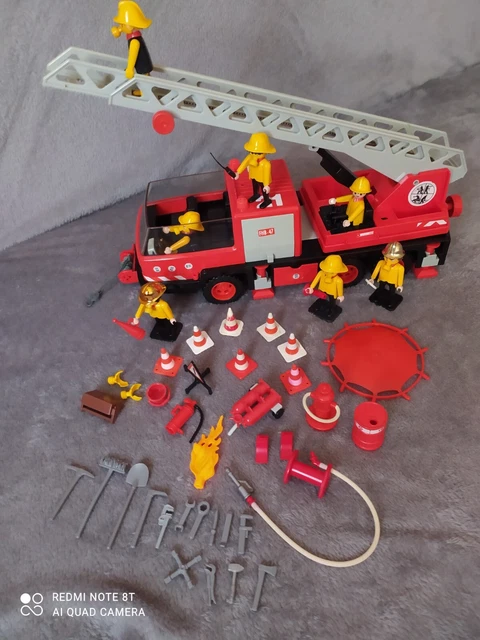 PLAYMOBIL 3525 KLICKY Feuerwehr Leiterwagen mit Figuren u. viel Zubehör ...