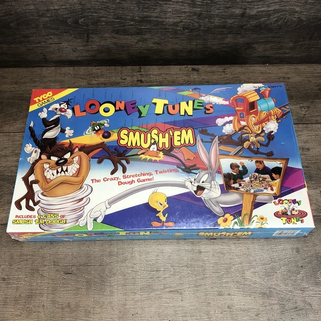 LOONEY TUNES SMUSH Em Dough Board Game TYCO Games 1993 Warner Bros ...