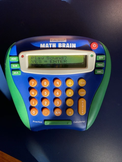 LAKESHORE MATH BRAIN Practice Calculator Tool Learning Game Stem Toy ...