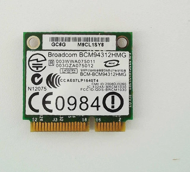 📶 WIFI NETWORK Card Mini PCIe Adapter 🔧 Broadcom BCM4312 BCM94312HMG ...