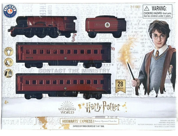 HARRY POTTER TRAIN Set Lionel Hogwarts Express Battery Powered 28 piece ...