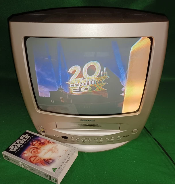 SAMSUNG TI-14N3 14& CRT TV VCR Combi Silver - Retro Video Gaming Front ...