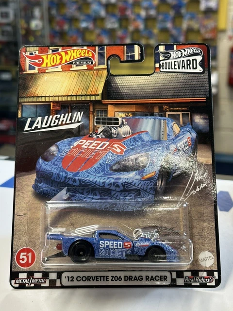 HOT WHEELS PREMIUM Boulevard '12 Corvette Z06 Drag Racer Sppeds Society 51 £11.99 - PicClick UK