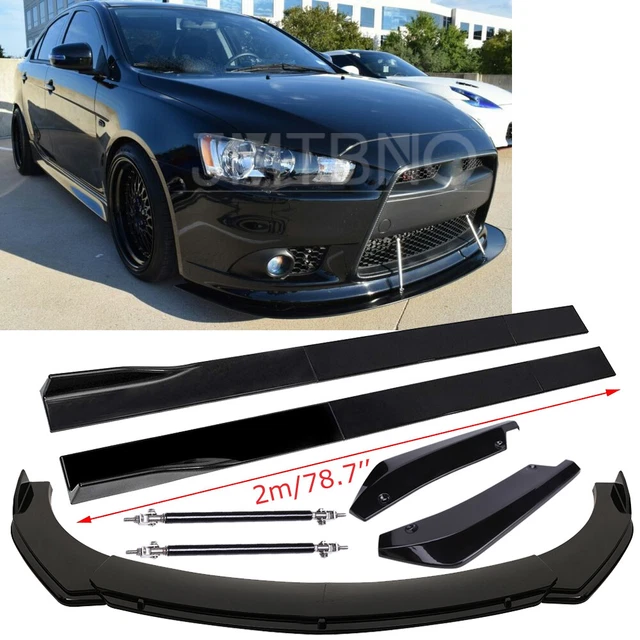 FOR MITSUBISHI LANCER Front Bumper Spoiler Splitters / Side Skirt ...