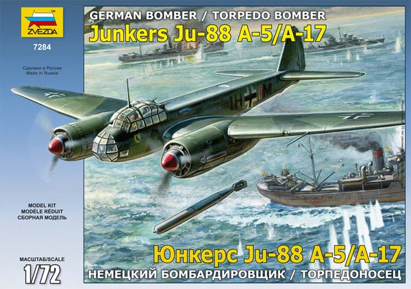 MINIATURE AVIONS DE Construire Model Kit De Montage Zvezda Junkers JU88 ...