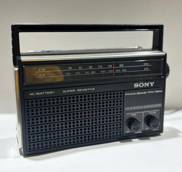 VINTAGE SONY FM/AM 2-Band Radio TFM-7180W Super Sensitive Works Great ...