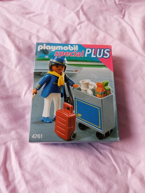 PLAYMOBIL SPECIAL Plus 4761 Hotesse De L Air Pour Avion Aeroport Neuf ...
