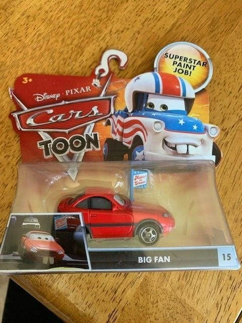 DISNEY PIXAR CARS TOON SUPERSTAR PAINT JOB! BIG FAN P7238 $12.00 ...