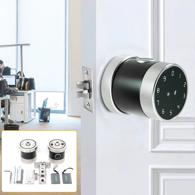 4-IN-1 FINGERPRINT SMART Door Lock Security Password Card Biometric ...