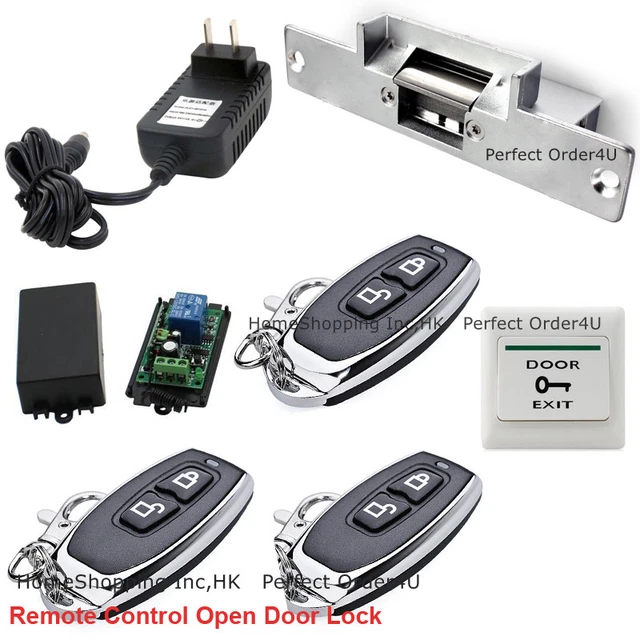 USA DOOR ACCESS Control System +Electric Strike Lock+3 Remote Controls ...