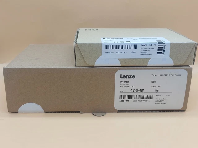 LENZE I550 Frequency Inverter Standard I/O I55AE222F10V10000S , 2.2 kW ...