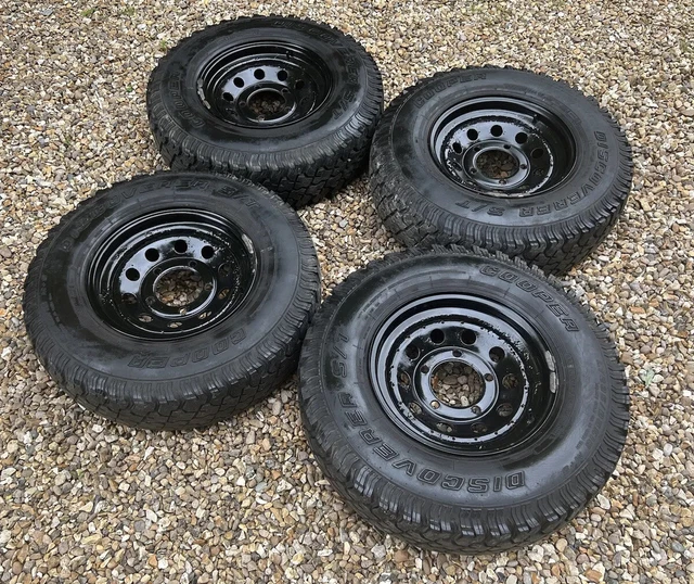 LAND ROVER DEFENDER Steel Wheels + Cooper Discoverer ST Tyres BARGAIN ...
