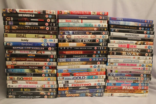 JOB LOT OF 68x UK DVD Movies (All different titles and genres) bundle C ...