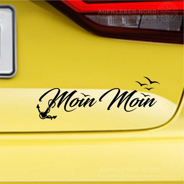 MOIN MOIN ANKER Spruch 20cm A48 Autoaufkleber Bus Heck Wohnwagen ...