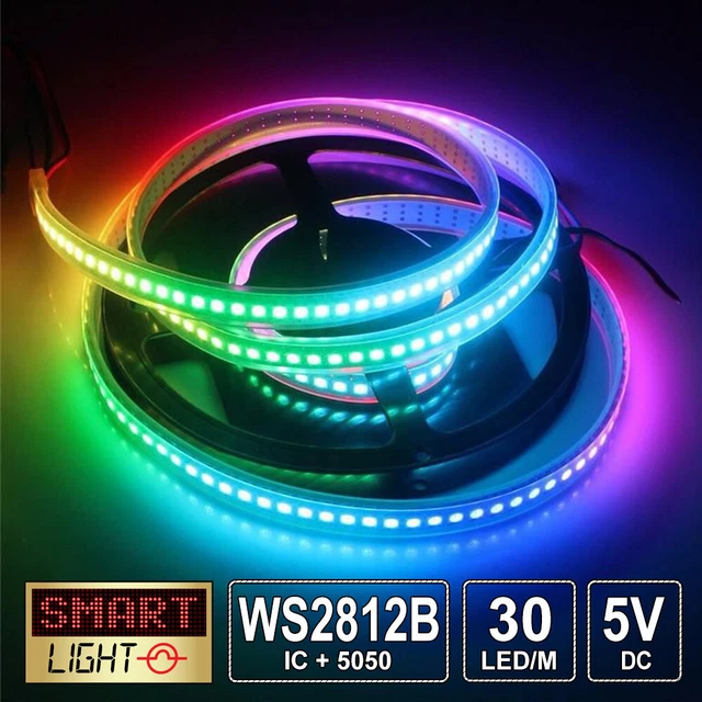 1M/5M WS2812B FULLY Addressable RGB Pixel LED Strip *5V*30LED/m*FAST ...