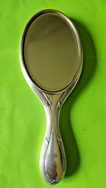 ANCIEN FACE A Main Glace Biseaute Argent Massif Couronne 800 EUR 80,00 ...