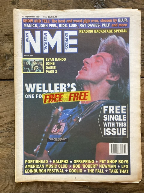 NME VINTAGE MUSIC Magazine10 September 1994 Paul Weller Cover The Jam £ ...