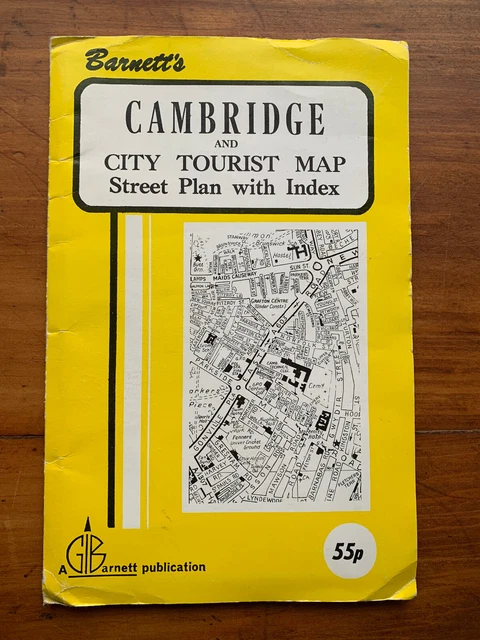 CAMBRIDGE AND City Tourist Map - Street Plan with Index Barnett 1970's ...