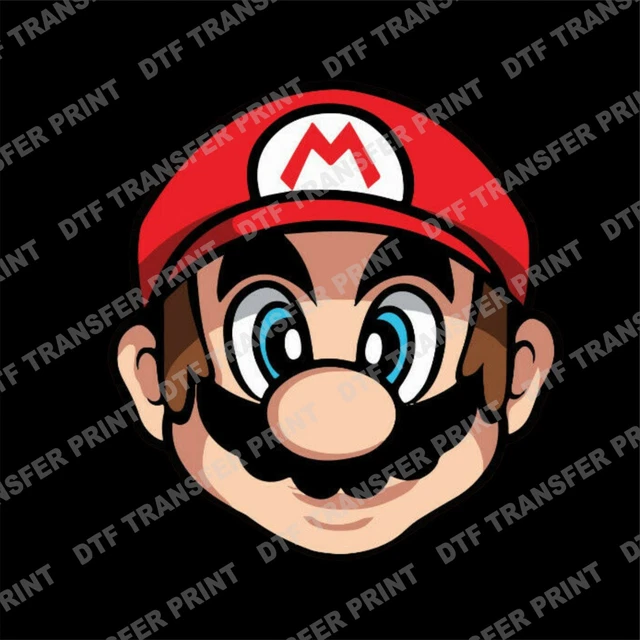 SUPER MARIO LOGO DTF Iron on Transfer Print Heat Paper Transfer For All ...