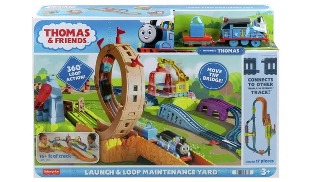 THOMAS & FRIENDS Launch & Loop Maintenance Yard Track Set Brand New In ...