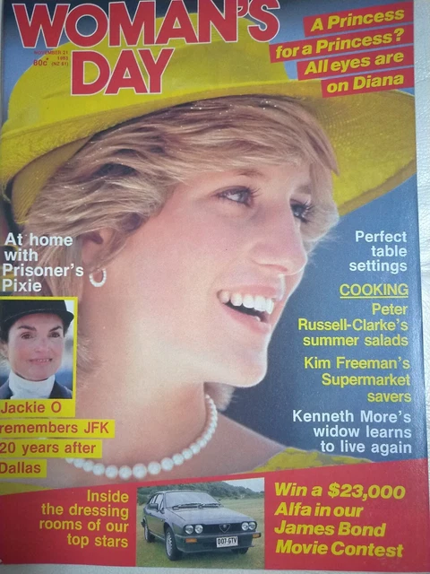 1983 WOMAN DAY magazine Princess Diana~Jackie Onassis~Judy McBirney ...