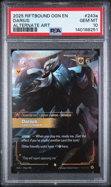 2025 RIFTBOUND: LEAGUE OF LEGENDS 243a DARIUS - EXECUTIONER ALTERNATE ...