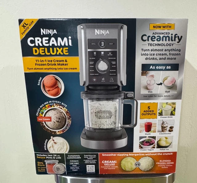 NINJA CREAMI DELUXE. 11-in-1 Ice Cream Frozen Drink Maker. New In Box ...