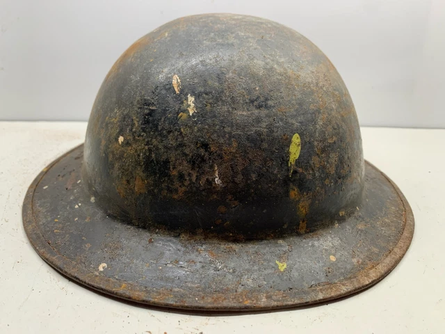 ORIGINAL BRITISH ARMY Mk1* Brodie Helmet - WW1 / WW2 Combat Sevice ...