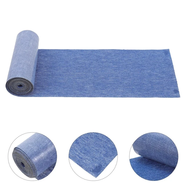IRON ON RECTANGLE Fabric Patches - 150x8cm Denim-Like Adhesive ...