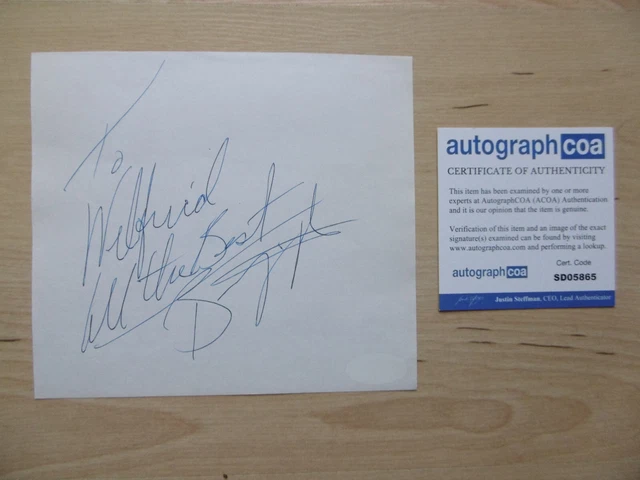 BARRY WHITE ORIGINAL Autogramm signed 14x15 cm Albumblatt ACOA EUR 399 ...