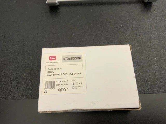 FUSEBOX RTA065030B 50A RCBO 6kA B50 Type B 30mA 230V A ** BRAND NEW IN ...