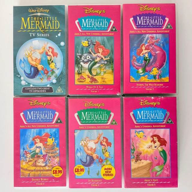 THE LITTLE MERMAID Disney VHS Bundle Ariels Undersea Adventures Vol 1-5 ...