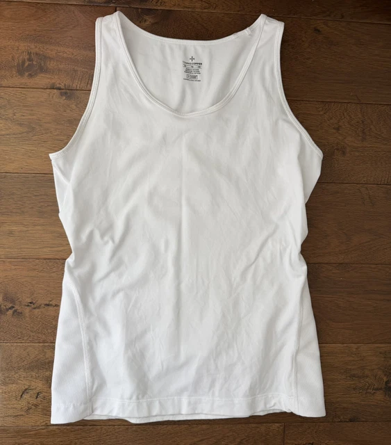 TOMMIE COPPER SHIRT Womens XL White Compression Tank Top Back Support ...
