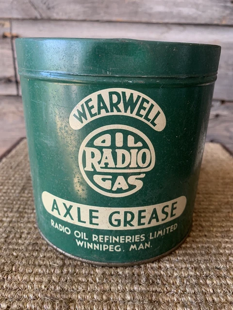 VINTAGE RADIO OIL Tin Axle Grease 3 Lb. Tin Winnipeg $75.00 - PicClick CA