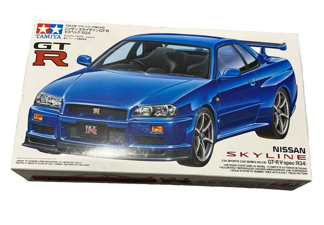 TAMIYA NISSAN SKYLINE GT-R V-SPEC R34 Plastic Kit - Blue (24210) £22.90 ...