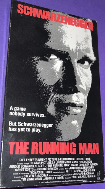 THE RUNNING MAN VHS Vintage Arnold Schwarzenegger Action Movie Film £8. ...