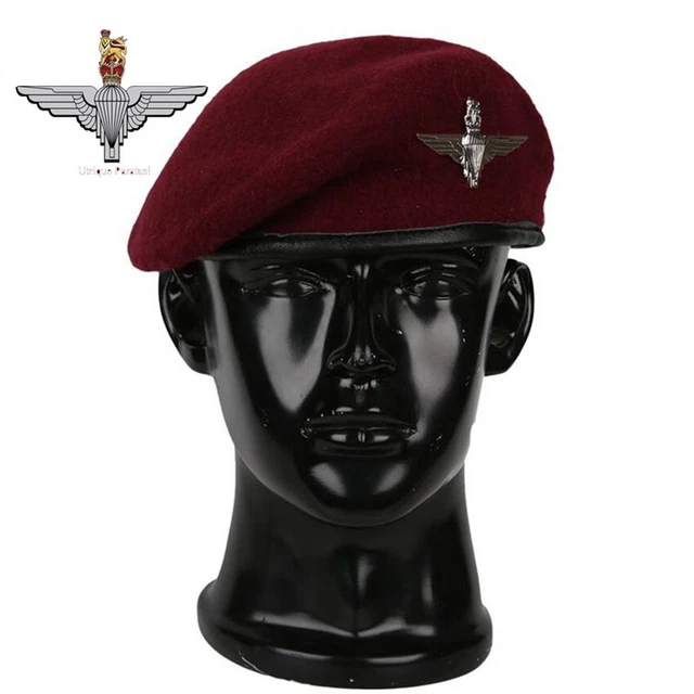 UK ARMY BRITISH Airborne Paratrooper Forces Red Wool Royal Beret ...