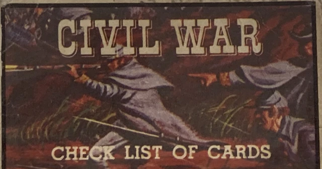 CIVIL WAR NEWS series A&BC Gum cards Full Set 1965 1- 88 Cards (Topps ...