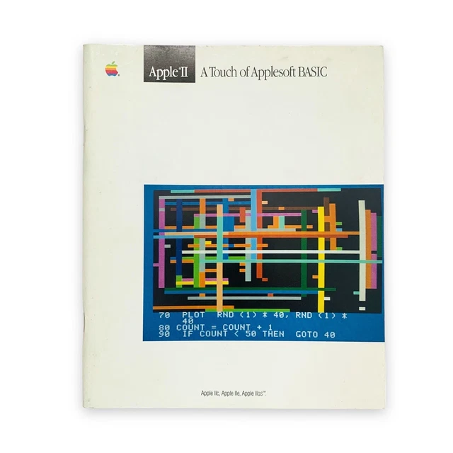 APPLE II A touch of AppleSoft BASIC Tutorial Manual VTG 1986 .... $27. ...