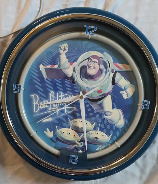 RARE DISNEY PIXAR Buzz Lightyear Blue Neon Wall Clock £25.57 - PicClick UK