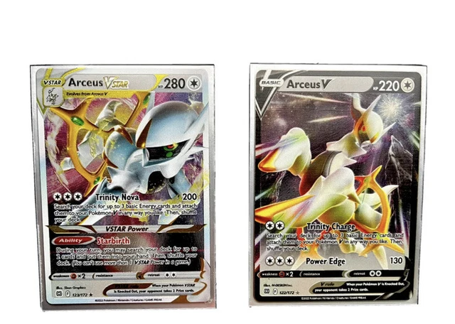 POKEMON TCG ARCEUS VSTAR + Arceus V Ultra-Premium Collection Metal Card ...