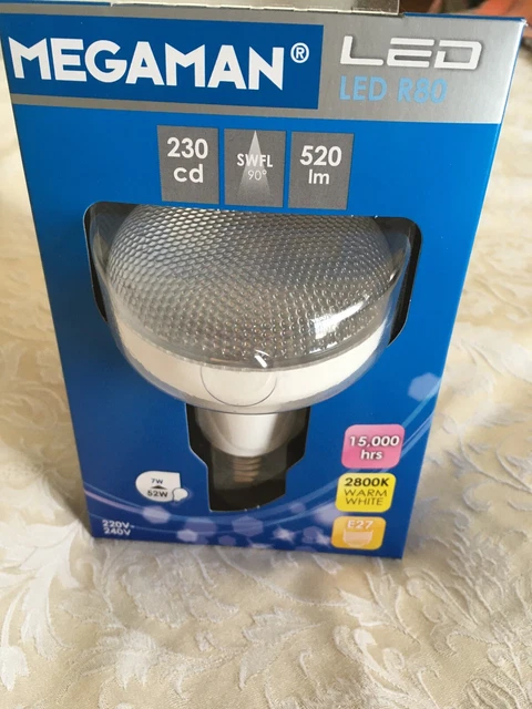 MEGAMAN LED R80 Lr4307-Swfl 7W E27 2800K £4.00 - PicClick UK